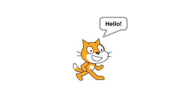 Scratchプログラミング入門1「スプライトをクリックしてHelloさせよう♪」 | みなラボ